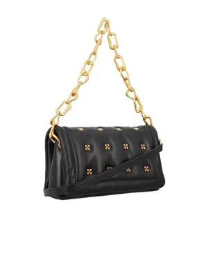 Off-White Logo Plaque Quilted Crossbody Bag