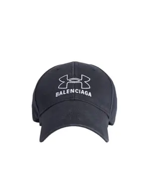 Balenciaga Baseball Cap With Embroidered Logo - Black/white
