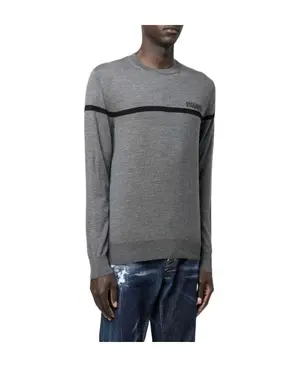 Dsquared2 Logo Embroidered Crewneck Pullover - Gray