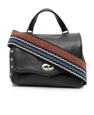 ZANELLATO Baby Postina Studded Shoulder Bag - Black