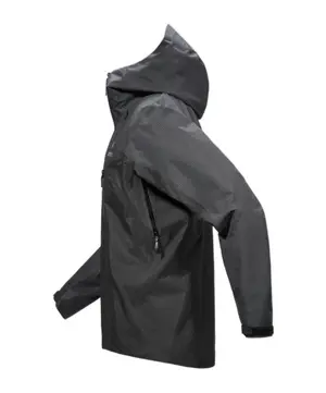 Arc'teryx Grid Panel Hooded Waterproof Jacket - Graphite Black