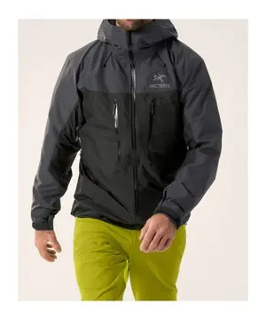Arc'teryx Grid Panel Hooded Waterproof Jacket - Graphite Black