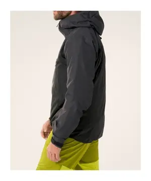 Arc'teryx Grid Panel Hooded Waterproof Jacket - Graphite Black