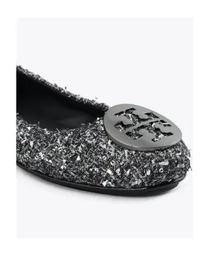 Tory Burch Minnie Travel Ballet Flats With Metal Double T