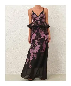 Zimmermann Dawning" Ruffle Slip Maxi Dress