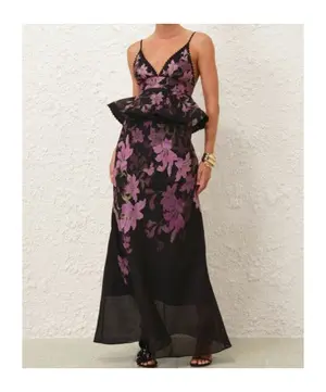 Zimmermann Dawning" Ruffle Slip Maxi Dress