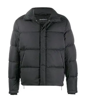 Emporio Armani Monogram Padded High-neck Down Jacket