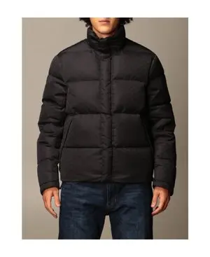 Emporio Armani Monogram Padded High-neck Down Jacket