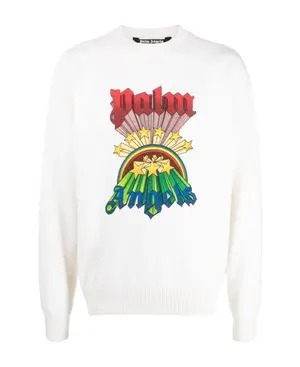 Palm Angels Crewneck Knitted Jumper - Multicolor