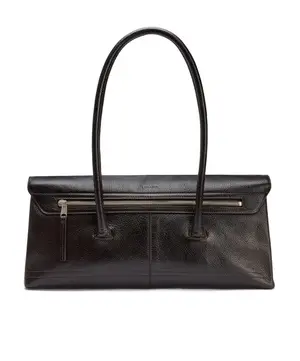 LEMAIRE Gear Logo Detailed Shoulder Bag - Espresso
