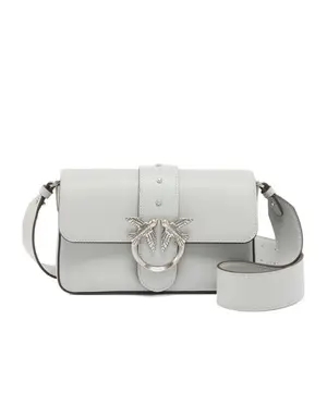 Pinko Love Birds Buckled Mini Shoulder Bag - Grey