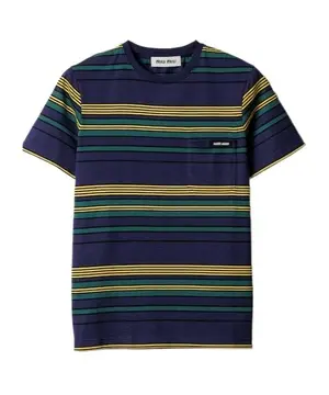 Miu Miu Striped Jersey T-shirt