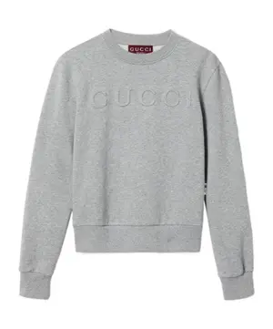 Gucci Crewneck Sweatshirt With Embossed Logo