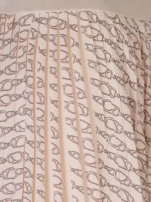 Herno Pleated Skirt With All-over Pattern