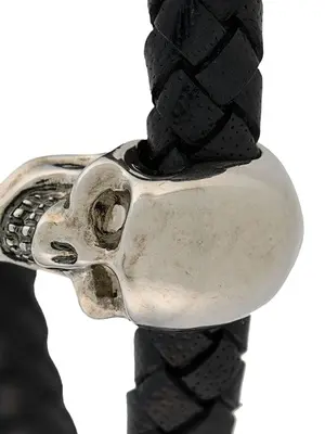 Alexander McQueen Braided Skull Bracelet