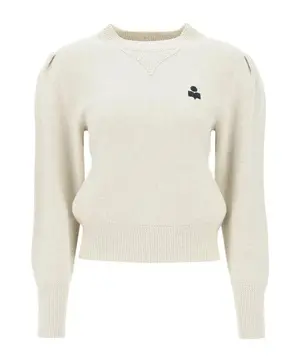 Isabel Marant Étoile Kelaya Sweater With Puff Sleeves - White