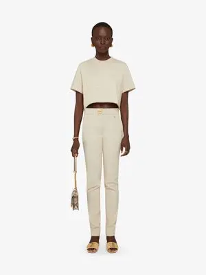 Givenchy Logo Plaque Slim Fit Stirrup Pants