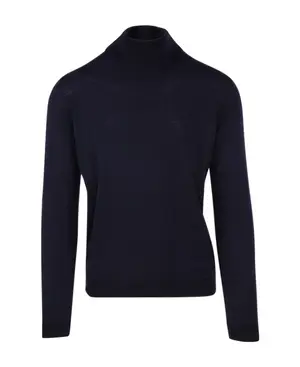 ROBERTO COLLINA High-neck Long-sleeve Sweater - Black