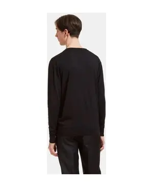 AIEZEN Crew Neck Cashmere Silk Blend Sweater