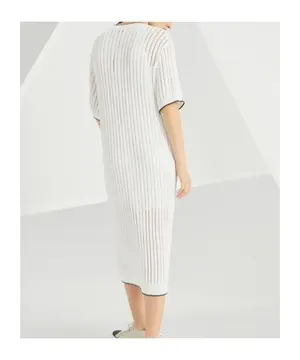 Brunello Cucinelli Ribbed-knit Short-sleeved Dress