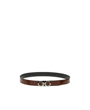 FERRAGAMO Logo Plaque Belt - Black