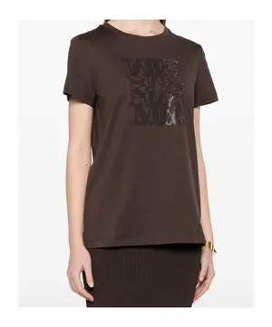 Max Mara Giovane Embroidered Crewneck T-shirt - Brown