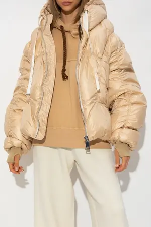 Khrisjoy Padded Down Jacket With Drawstring Hood - Nude