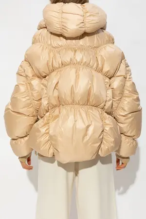 Khrisjoy Padded Down Jacket With Drawstring Hood - Nude