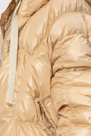 Khrisjoy Padded Down Jacket With Drawstring Hood - Nude