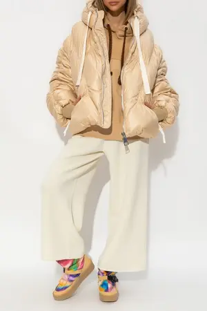 Khrisjoy Padded Down Jacket With Drawstring Hood - Nude