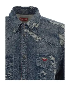 DIESEL® Distressed Denim Shirt