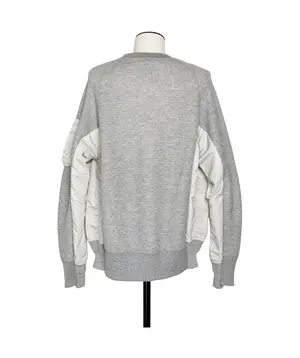 Sacai Long-sleeved Panelled Crewneck Sweatshirt