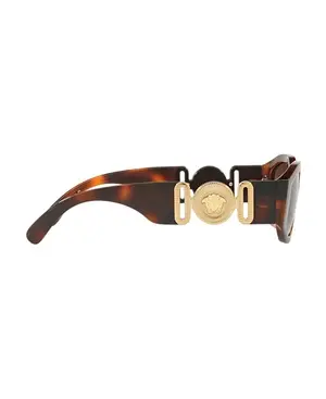 Versace Rectangular Frame Sunglasses - Brown