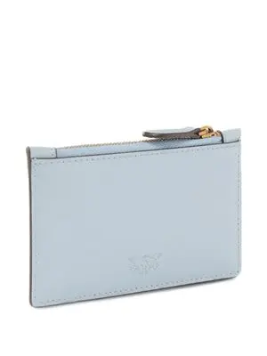 Pinko Logo Plaque Zipped Card Holder - Blue