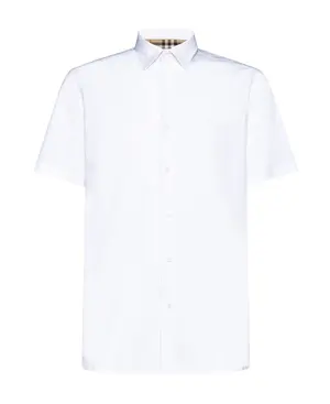 Burberry Logo Embroidered Short Sleeved Shirt