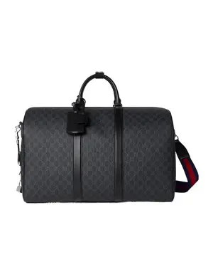 Gucci Gg Monogram Duffle Bag - Black