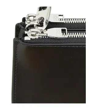 DIESEL® Logo Embossed Zipped Shoulder Bag - Black