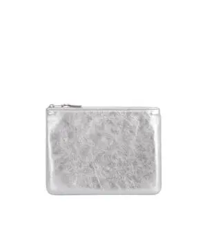 Comme Des Garcons Silver Tone Wallets For Women