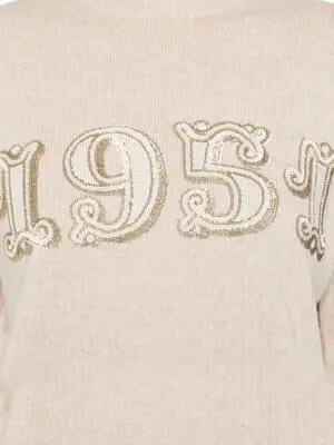 Max Mara Plata Logo Embellished Crewneck Jumper