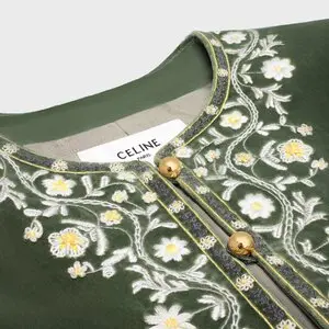 Celine Embroidered Velvet Chelsea Jacket