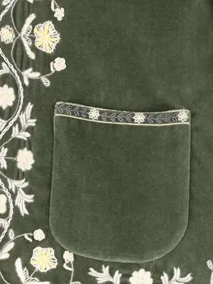 Celine Embroidered Velvet Chelsea Jacket