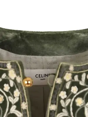Celine Embroidered Velvet Chelsea Jacket