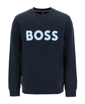 Hugo Boss Logo Print Cotton Sweatshirt - Black