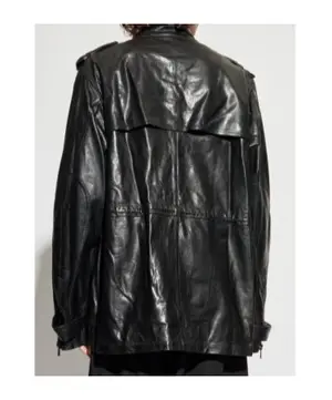 Balmain Oversized Leather Jacket
