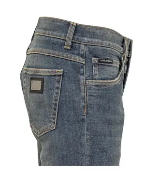 Dolce & Gabbana Straight-leg Jeans With Logo Plaque