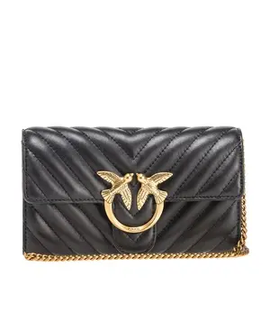 Pinko Love One Quilted Shoulder Bag With Chain Strap