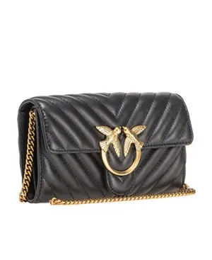 Pinko Love One Quilted Shoulder Bag With Chain Strap