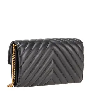 Pinko Love One Quilted Shoulder Bag With Chain Strap