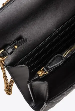 Pinko Love One Quilted Shoulder Bag With Chain Strap