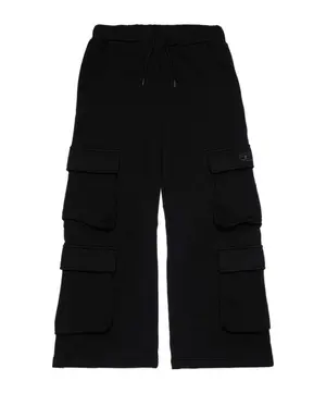 DIESEL® Cotton Cargo Trousers With Embroidered Logo